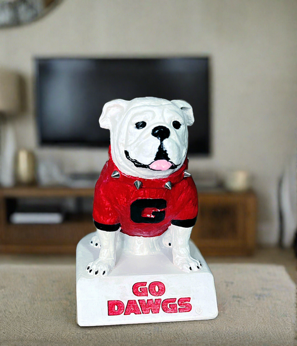 Georgia Bulldogs Mini UGA Mascot Table Top Sculpture - College Bronze