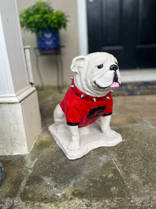 UGA Georgia Bulldog Mascot Stone Statue - College Bronze