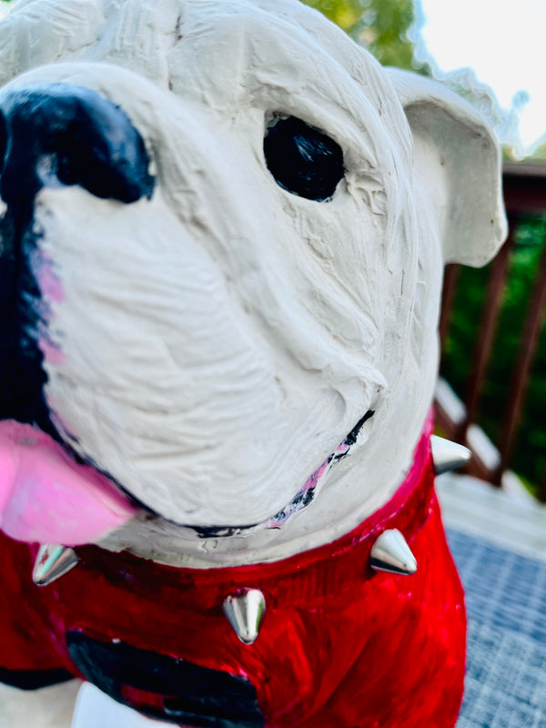 UGA Georgia Bulldog Mascot Stone Statue - College Bronze