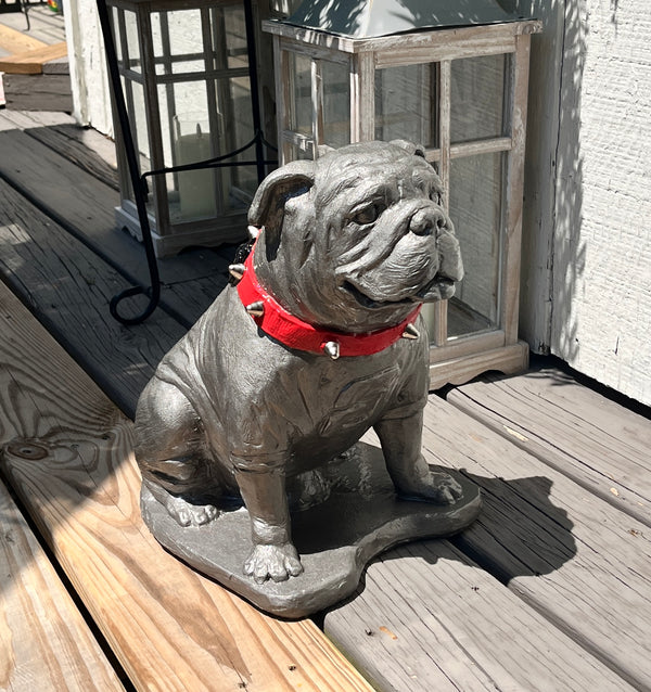 Pewter metal coating, Georgia Bulldogs Mascot Stone Sculpture - College ...