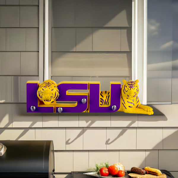 LSU Tigers Key Rack, Lanyard, and Necklace Holder Wall Decor - College ...