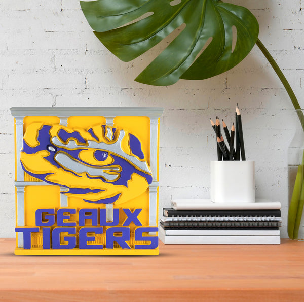 LSU Tigers Office Desk Table Accessories for Home Decor - College Bronze